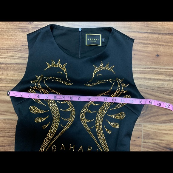 Bahari | Dresses | Bahari Gold Accent Form Fitting Seahorse Dress M ...